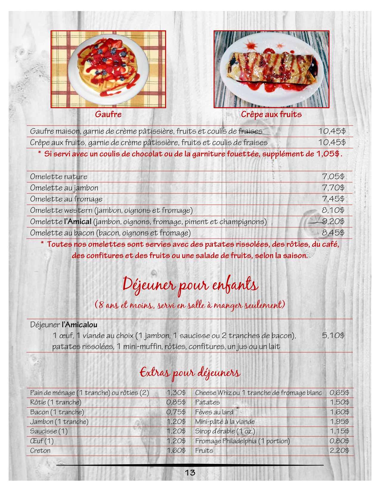 Restaurant l'Amical Saint-Lazare-de-Bellechasse