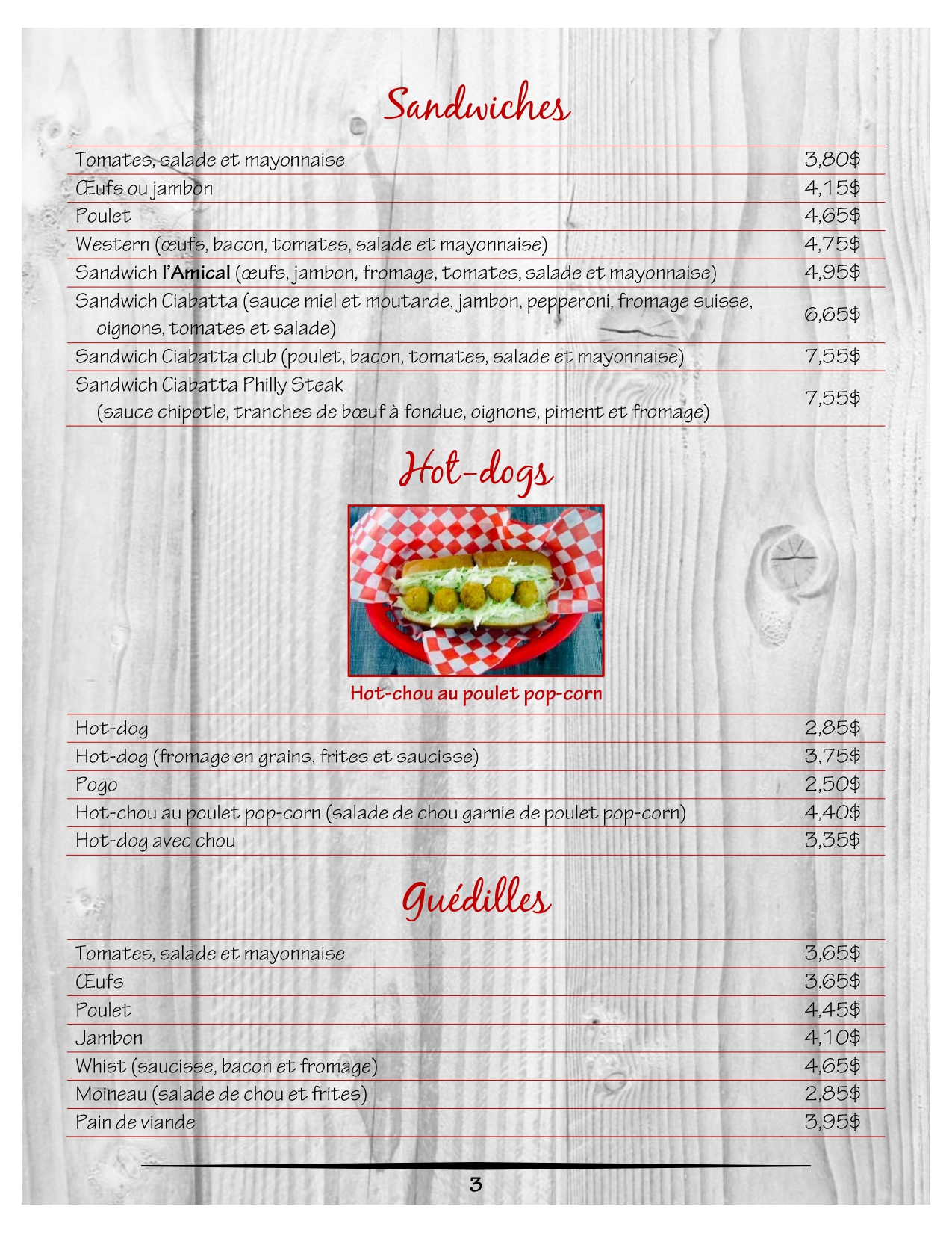 Restaurant l'Amical Saint-Lazare-de-Bellechasse